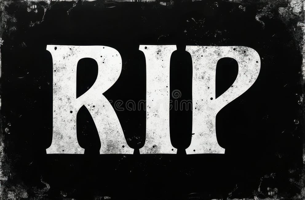 Close Up of a RIP Sign at 5-1-2025 Stock Illustration - Illustration of ...
