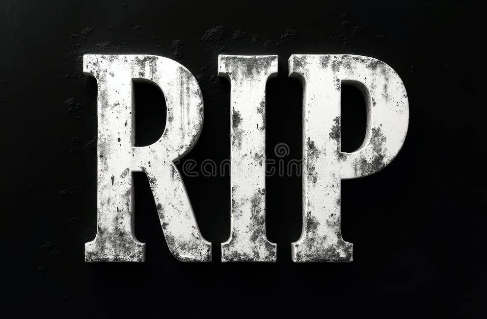 Close Up of a RIP Sign at 5-1-2025 Stock Illustration - Illustration of ...