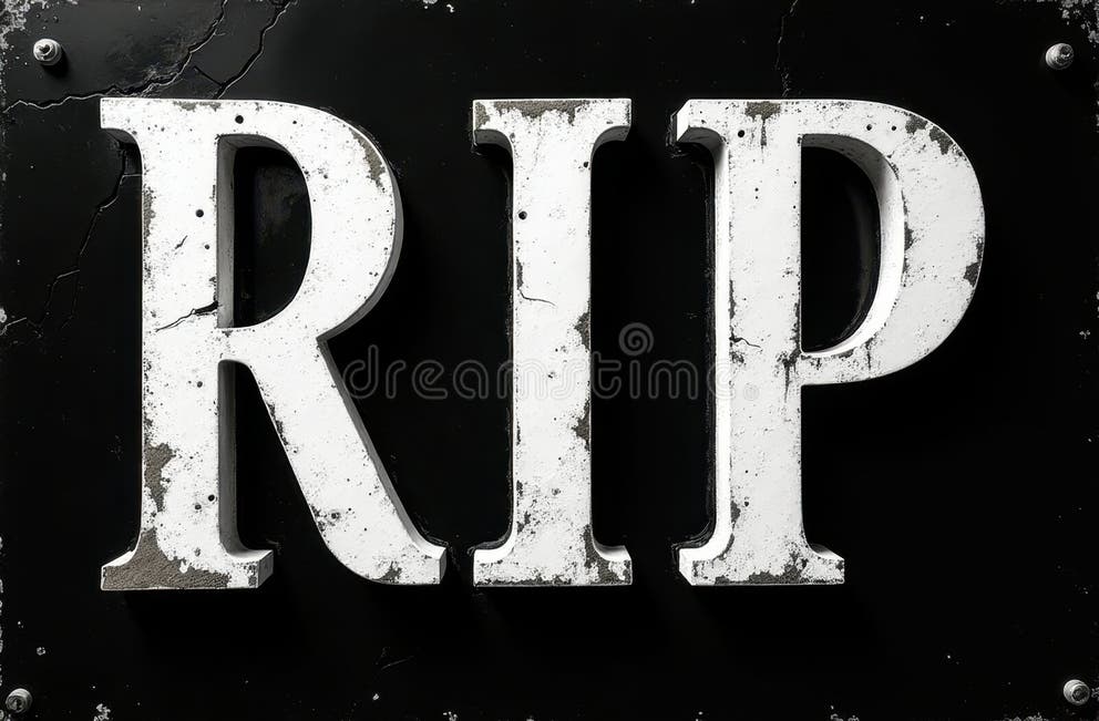 Close Up of a RIP Sign at 5-1-2025 Stock Illustration - Illustration of ...