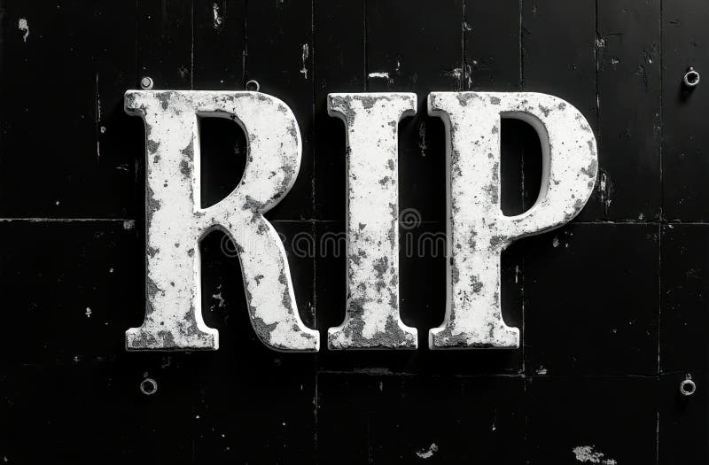 Close Up of a RIP Sign at 5-1-2025 Stock Illustration - Illustration of ...