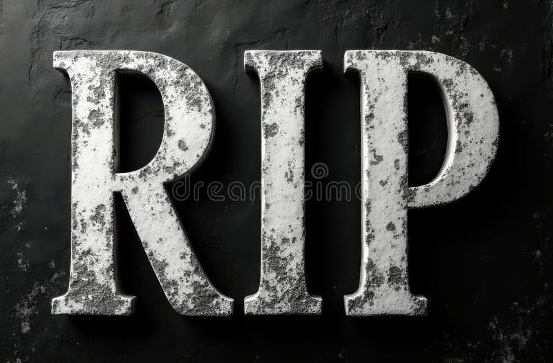 Close Up of a RIP Sign at 5-1-2025 Stock Illustration - Illustration of ...