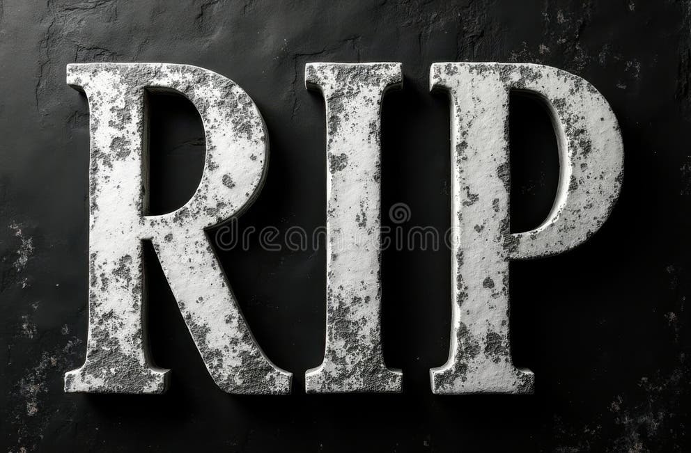 Close Up of a RIP Sign at 5-1-2025 Stock Illustration - Illustration of ...