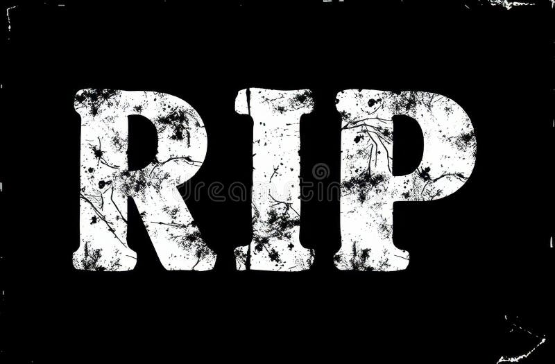 Close Up of a RIP Sign at 5-1-2025 Stock Illustration - Illustration of ...