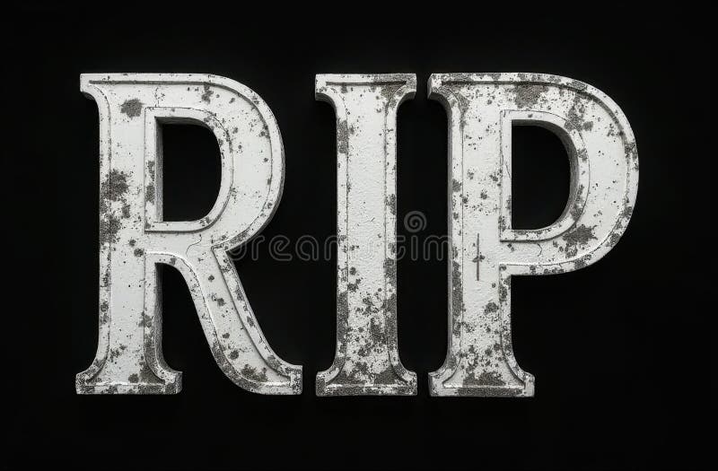 Close Up of a RIP Sign at 5-1-2025 Stock Illustration - Illustration of ...