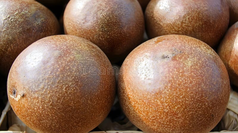 Close-up of Ripe Brown Tropical Fruits Stock Image - Image of still ...