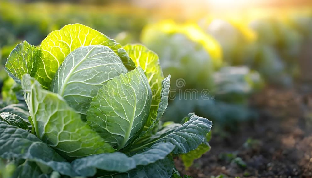 Close-up of Ripe Cabbage in the Field Stock Photo - Image of organic ...