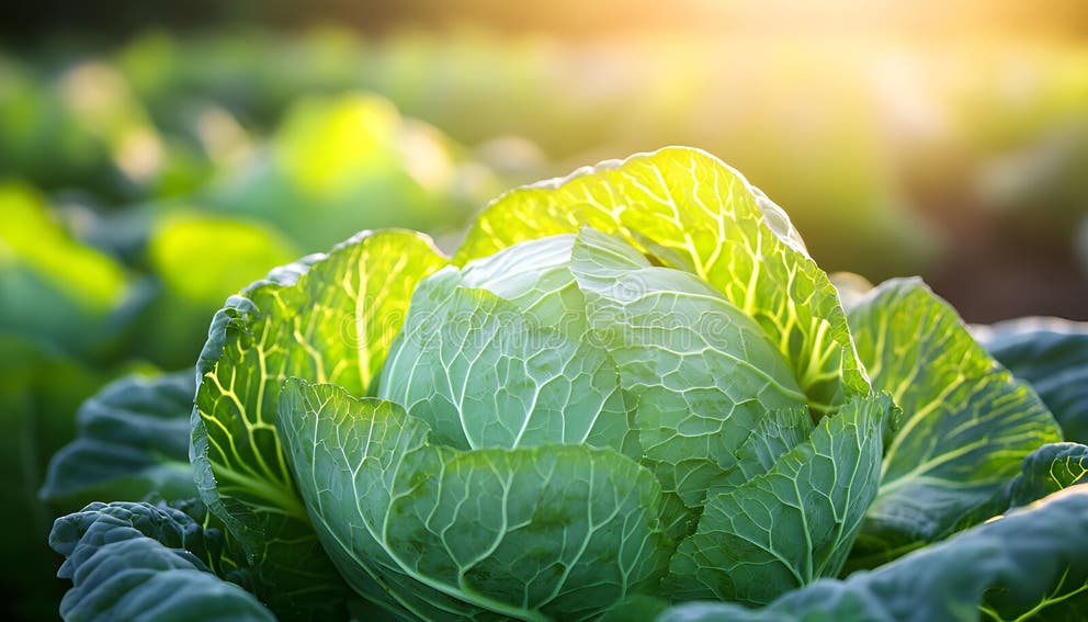 Close-up of Ripe Cabbage in the Field Stock Photo - Image of healthy ...