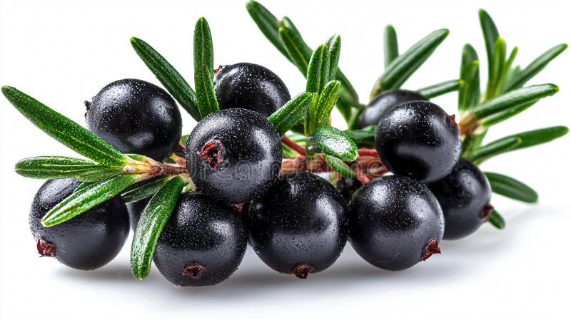 Close-up Ripe Crowberry Deep Black Background Stock Illustration ...
