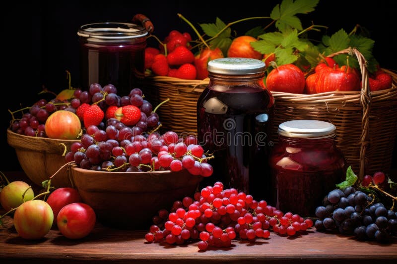 Close-up of Ripe Fruits and Berries for Jam-making Stock Photo - Image ...
