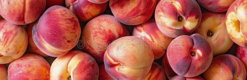 Close Up of Ripe Red Peaches in a Basket Stock Photo - Image of fruit ...