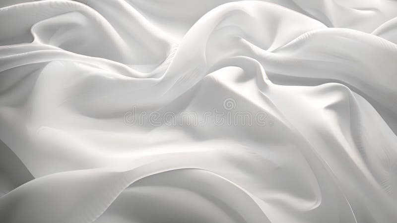Close-up of Rippled White Silk Fabric Texture. Stock Video - Video of ...