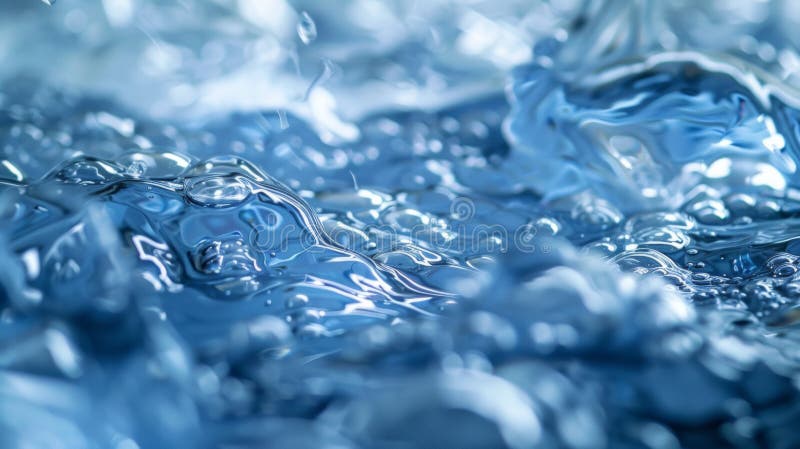 Close-up of Rippling Blue Water Surface with Light Reflections Stock ...