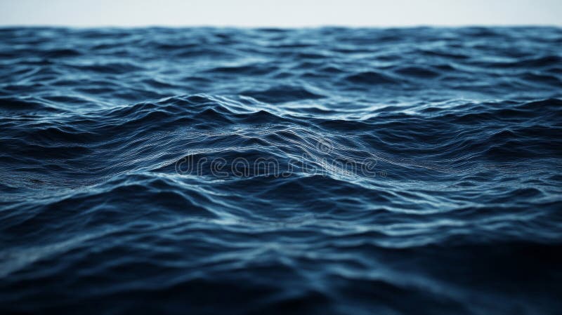 Close-up of Rippling Ocean Water with Subtle Waves Stock Illustration ...