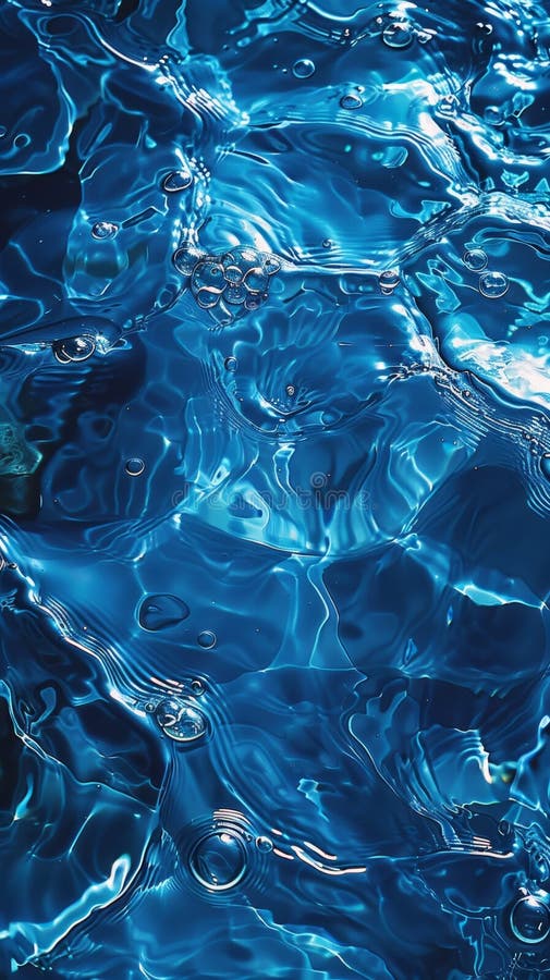 Close-up of Rippling Water with Light Reflections Stock Image - Image ...