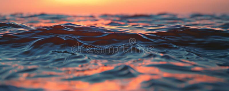 Close-up of Rippling Water at Sunset Stock Image - Image of dusk ...