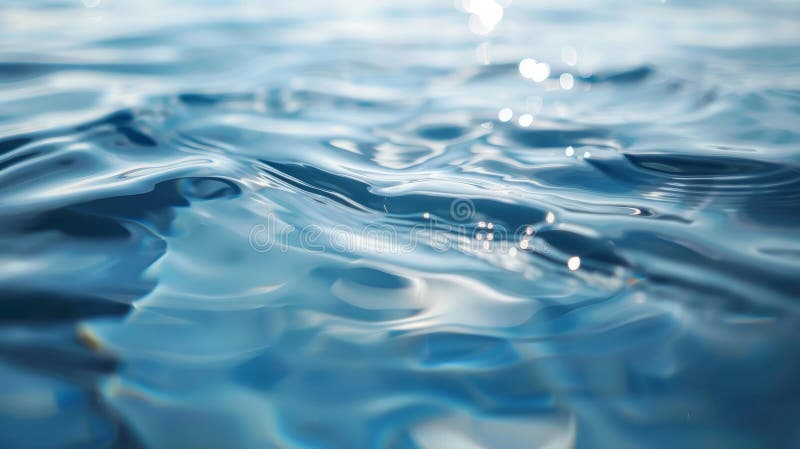 Close-up of Rippling Water Surface with Sunlight Reflections Stock ...