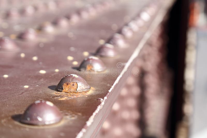 Close Up Rivets on an Old Bridge. Stock Photo - Image of bridge ...