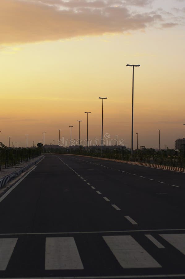 Close-up of Road Markings on a Road Stock Photo - Image of silhouette ...