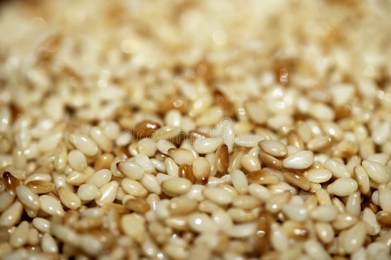 Close Up of Roasted Sesame Seeds Stock Photo - Image of sesame, seeds ...