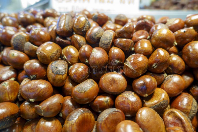 Roasting Chestnuts on Fire, Portuguese Street Food in Autumn, Lisbon ...