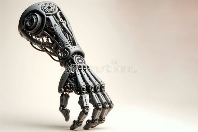 A Close-up of a Robot Hand. Space for Text. Stock Photo - Image of ...
