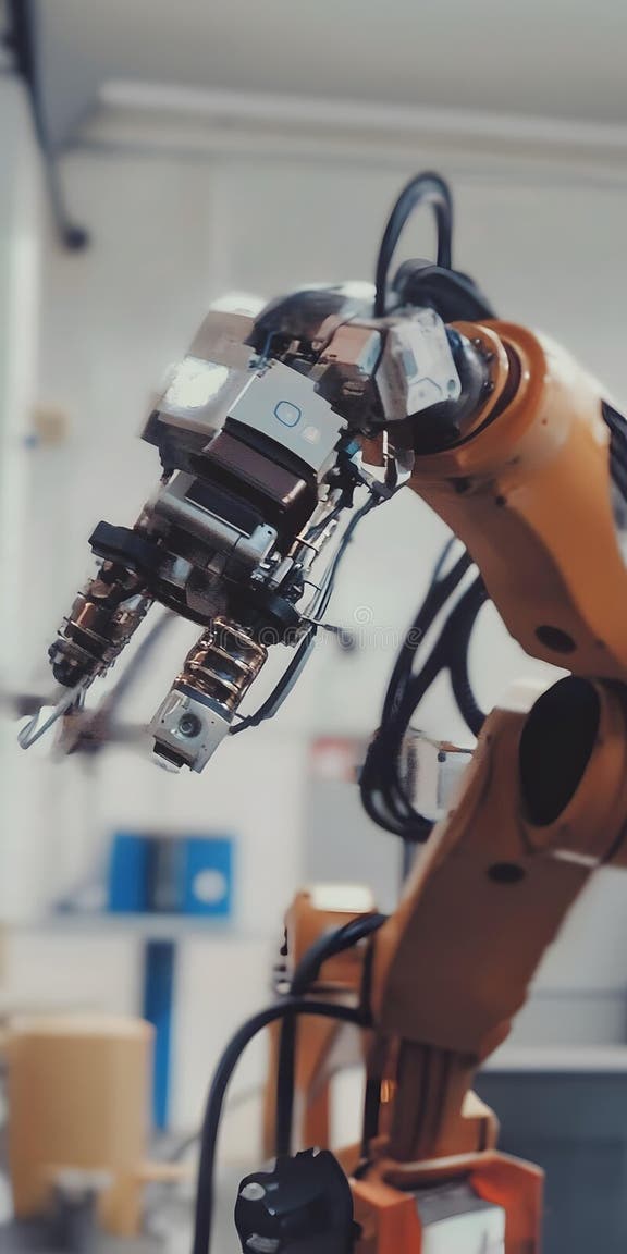 Close-up of Robotic Arm Design Stock Illustration - Illustration of ...