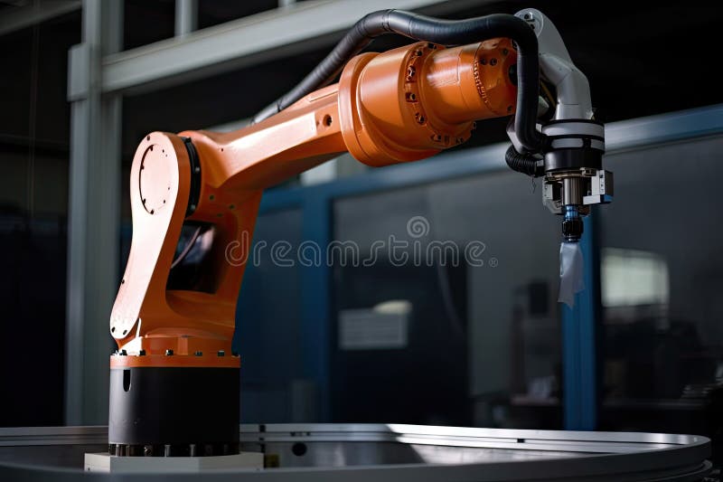 Close-up of Robotic Arm Performing Precise Movements in Factory Stock ...