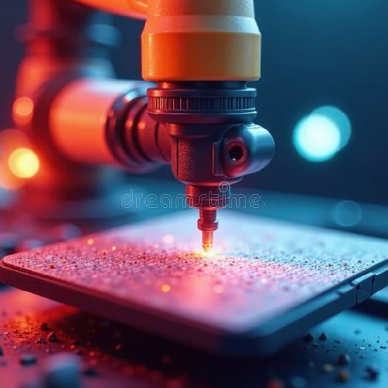 Close-up of Robotic Arm Undergoing Precise Adjustment Technology ...