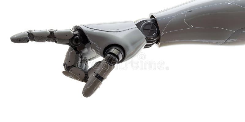 Close-up of a Robotic Hand with Articulated Fingers, Symbolizing ...