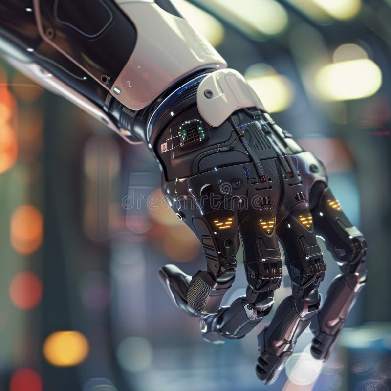 Robotic Hand Gesture of Innovation Stock Image - Image of humanlike ...