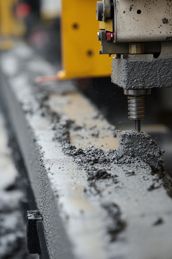 Close-up of Robotic Nozzle Extruding Specialized Construction-grade ...