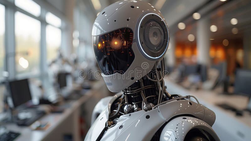 A Robots Head during a Virtual Reality Demonstration of Robotic Systems ...