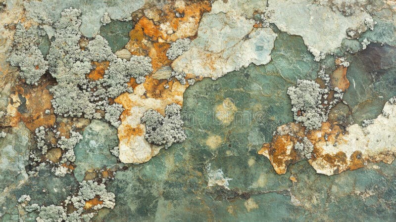 Close-up of a Rock Face with Lichen and Weathering Patterns Stock ...