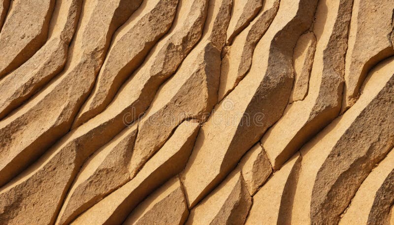 A Close-up of a Rock Formation with a Wavy Pattern Stock Image - Image ...