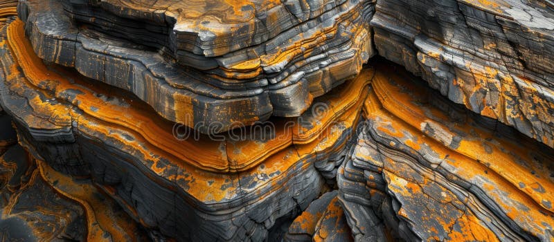 Close Up of Rock Formation with Yellow Paint Stock Image - Image of ...