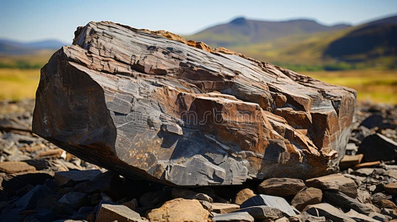 A Close Up of a Rock. Generative AI. Stock Illustration - Illustration ...
