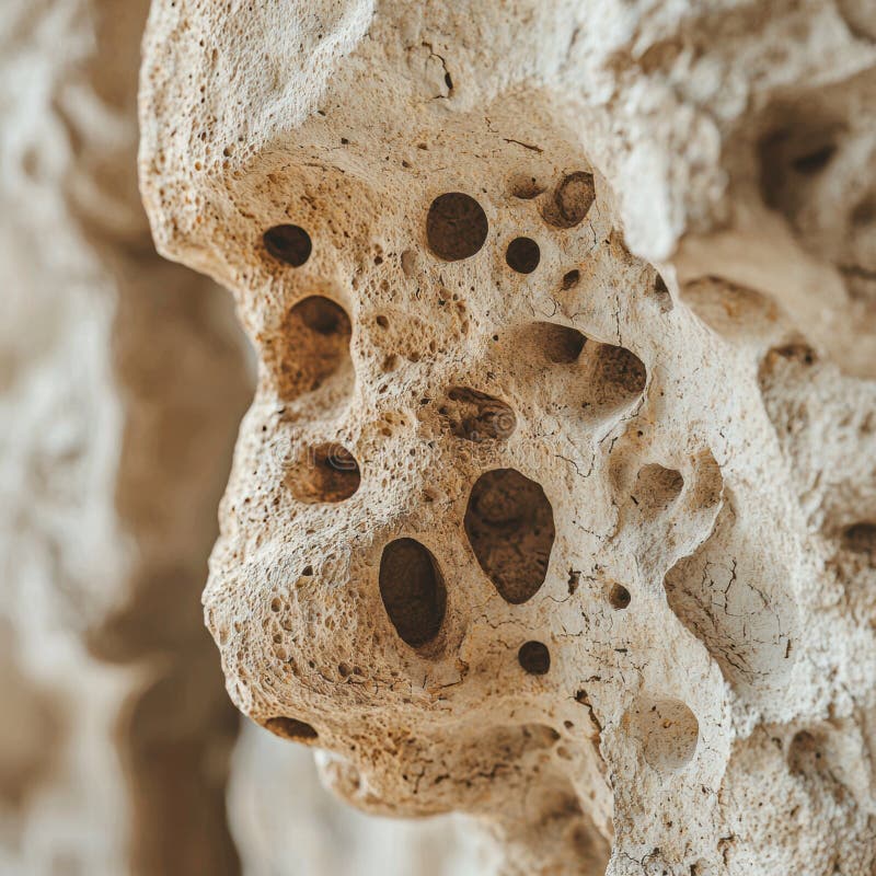 A Close-up of a Rock with Natural Holes Showcasing Unique Geological ...