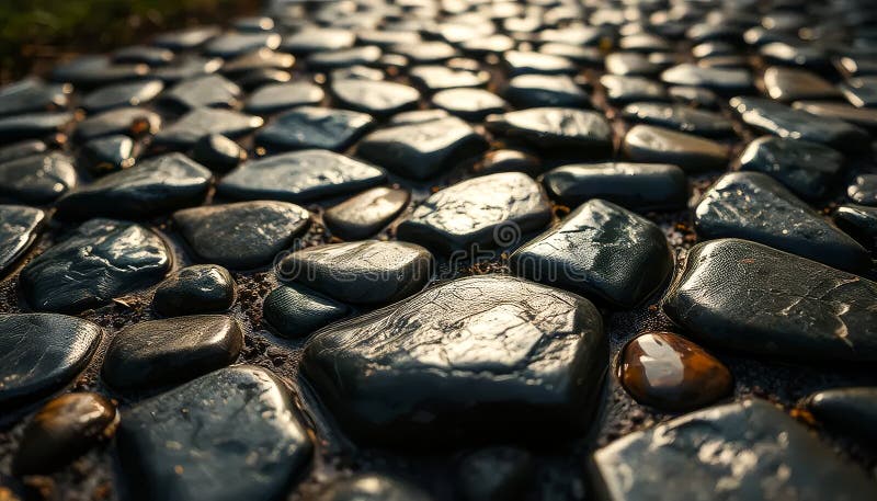 Close Up of a Rock Path with Many Rocks Stock Photo - Image of ground ...