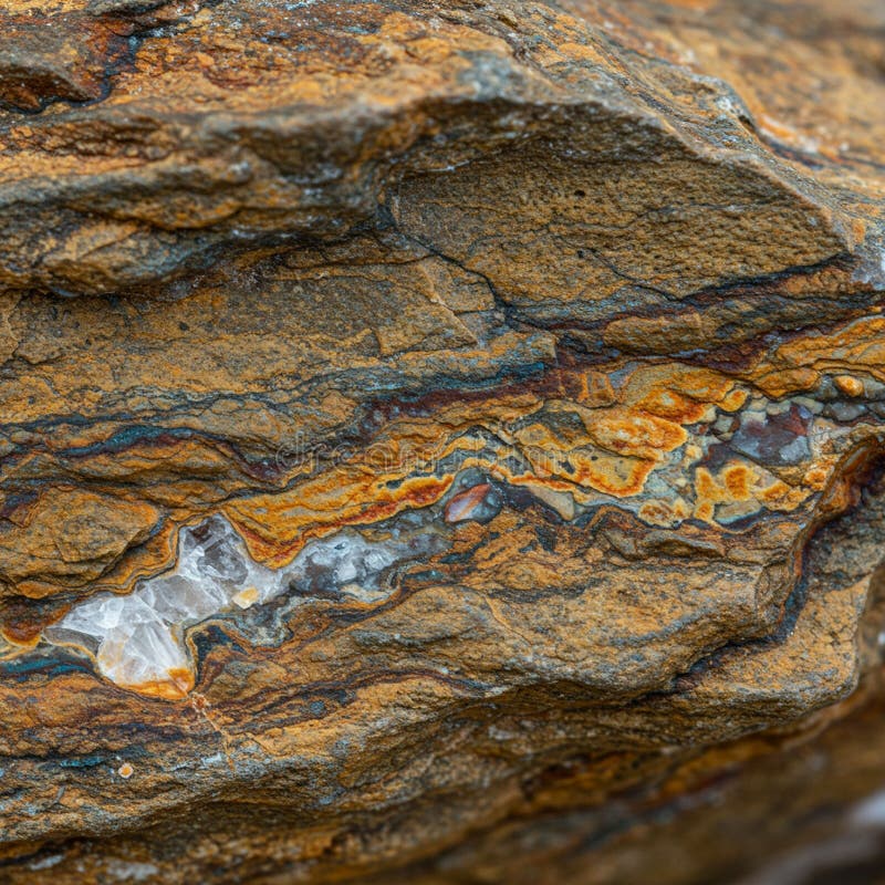Close-up of a Rock Surface Featuring Intricate Patterns and Textures ...