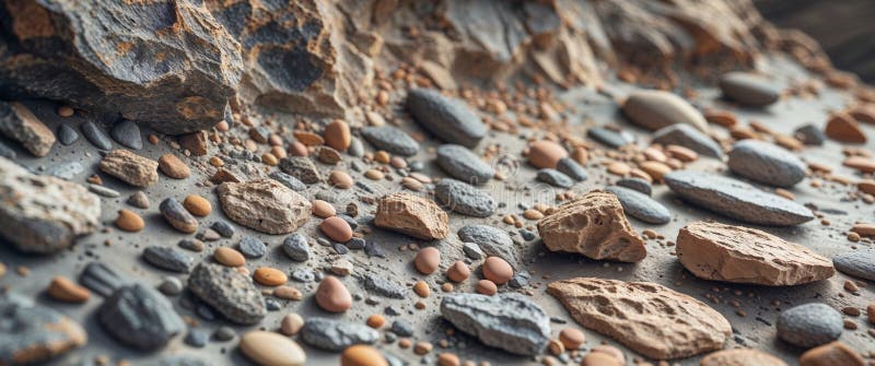 Close Up of a Rock Surface with Many Small Rocks Stock Image - Image of ...