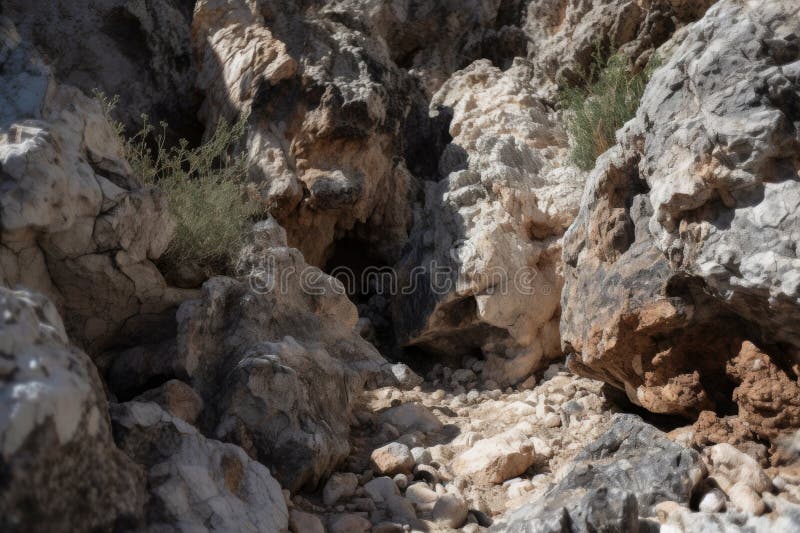 Close-up of Rocks and Dirt, Showing the Effects of a Cave-in on ...