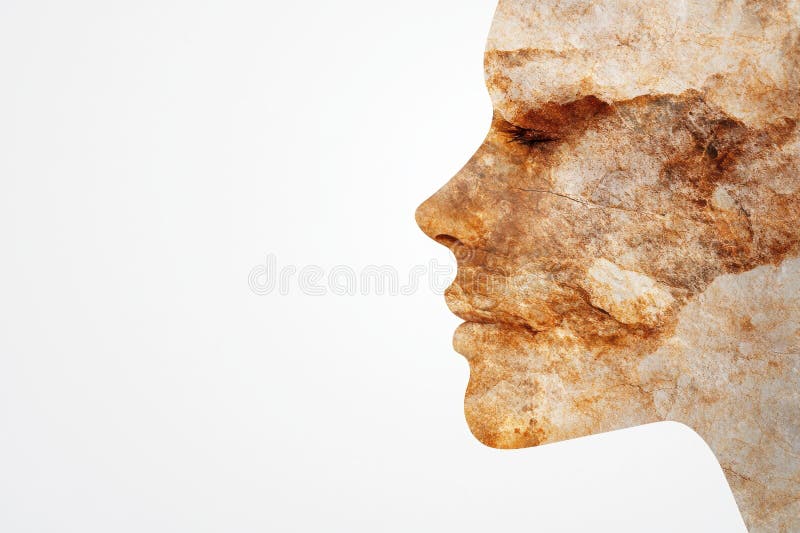 Close-up of a Rocky Face Profile Stock Illustration - Illustration of ...