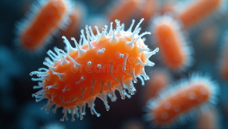 Close-up of Rod-shaped Salmonella Typhi Bacteria: Gram-negative ...