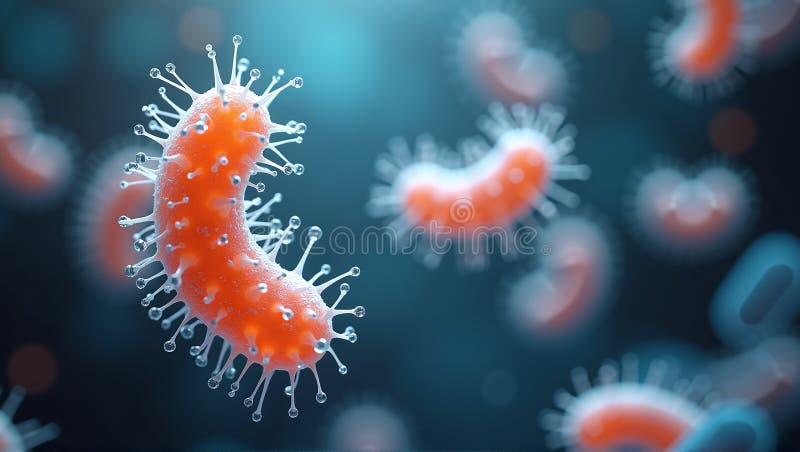 Close-up of Rod-shaped Salmonella Typhi Bacteria: Gram-negative ...