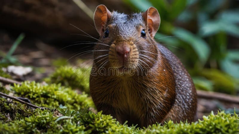 A Close-up of a Rodent in a Natural Setting, Showcasing Its Features ...