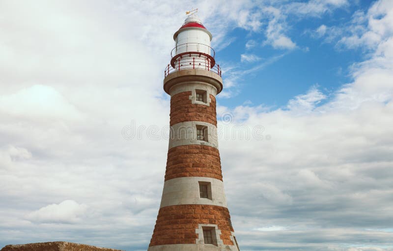 Close Up of Roker Lighthouse on Roker Pier in Sunderland Stock Photo ...
