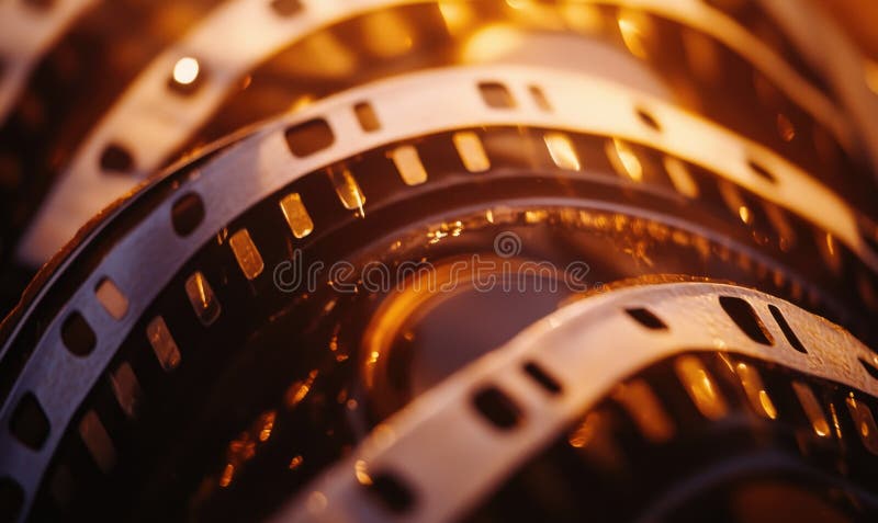 A Close Up of a Roll of Film with the Film Spooled Out Stock Photo ...