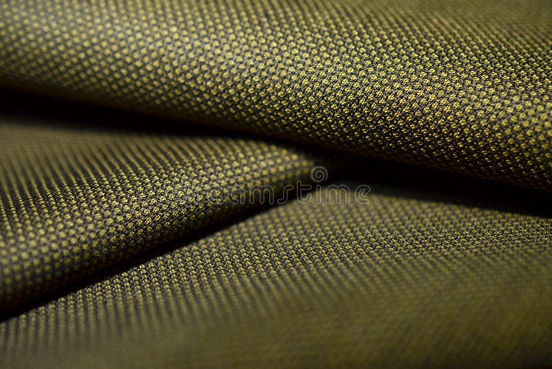 Close Up Roll Texture Gold with Black Pattern of Suit Stock Photo ...