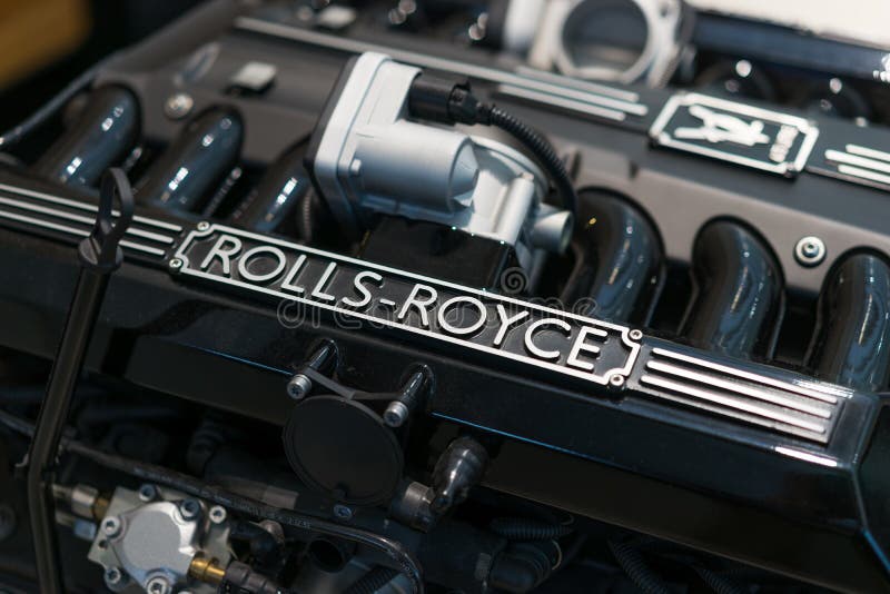 Rolls-Royce engine editorial stock photo. Image of brand - 129879878