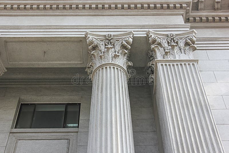 Close-up of Roman Style Columns Stock Photo - Image of greece ...